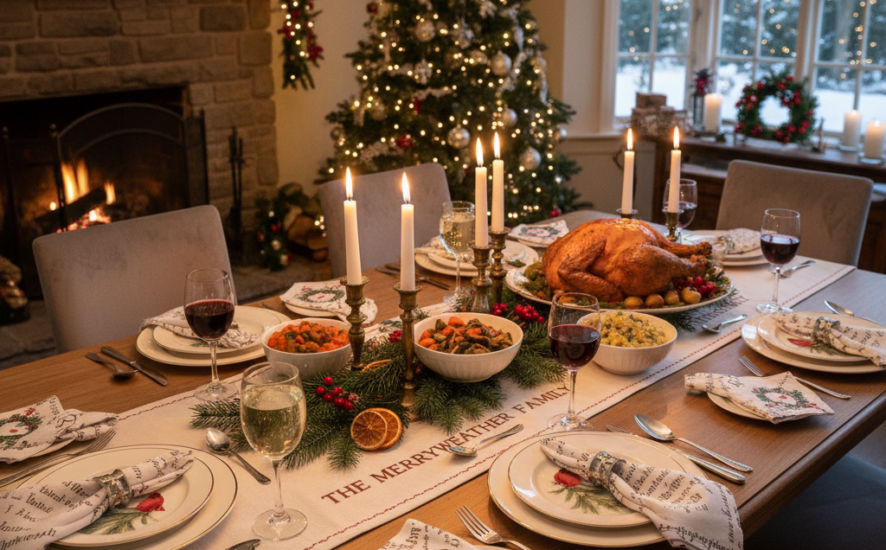 Create a Magical Christmas Table with Personalized Products